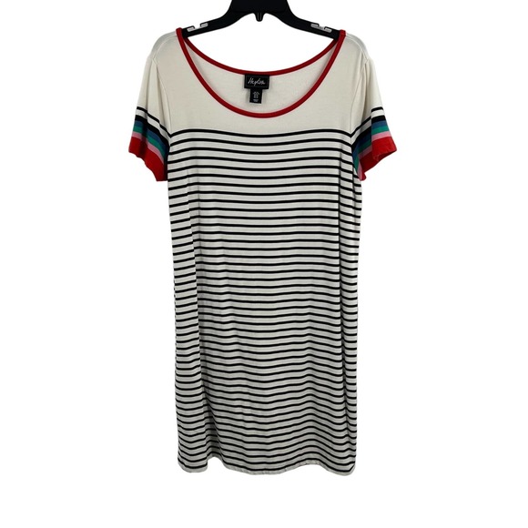Heyton | Dresses | Heyton Breton Striped Dress Short Sleeve Rainbow ...